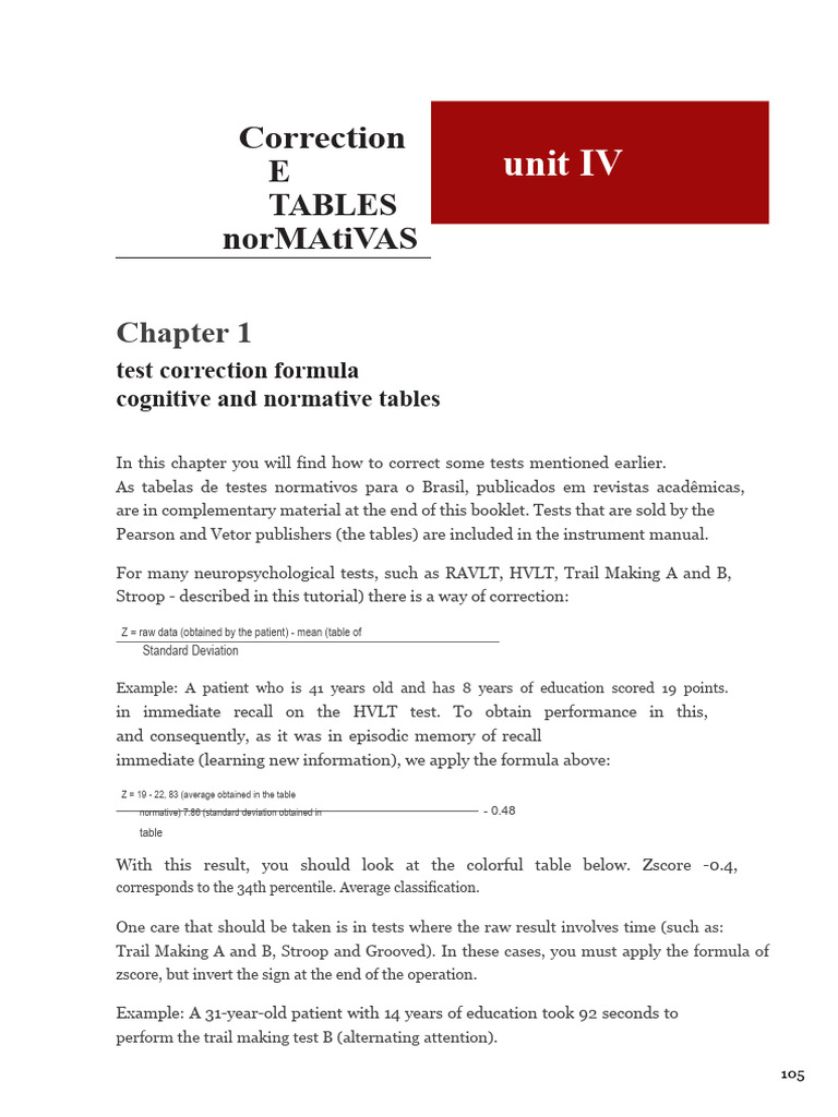 Correction and Tables | PDF | Wechsler Adult Intelligence Scale | Cognitive Science