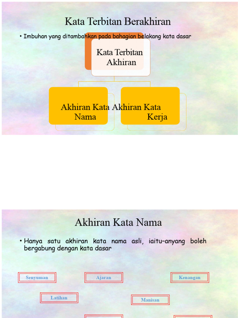 Kata Terbitan Akhiran | PDF