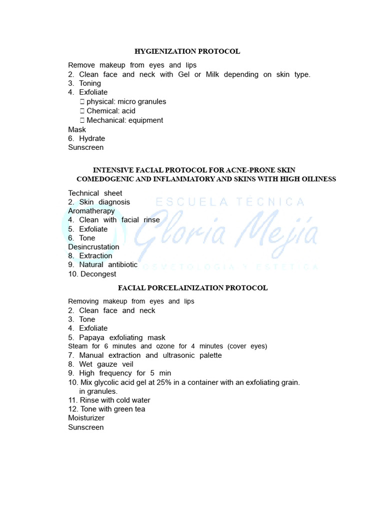 Protocols | PDF | Skin | Dermatology