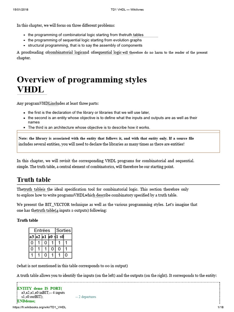 Course and Exercises + Solutions. VHDL | PDF | Computer Engineering | Computer Programming