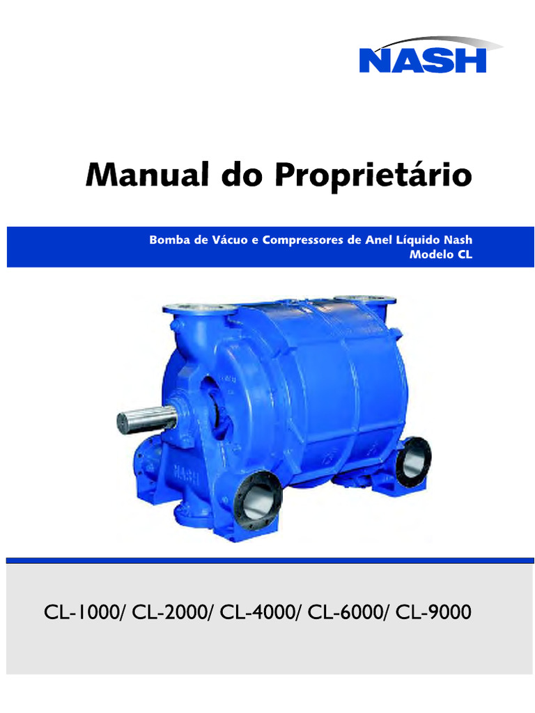 NASH Vacuum Pump Manual | PDF | Pump | Bearing (Mechanical)