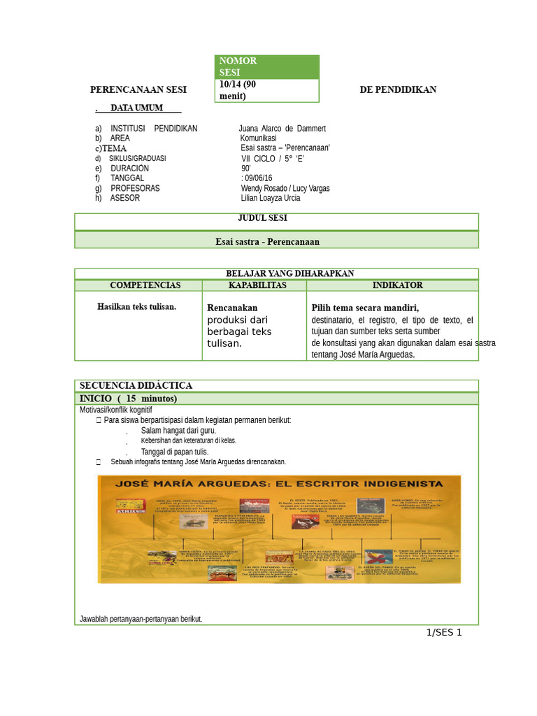 Perencanaan Esay Literer | PDF