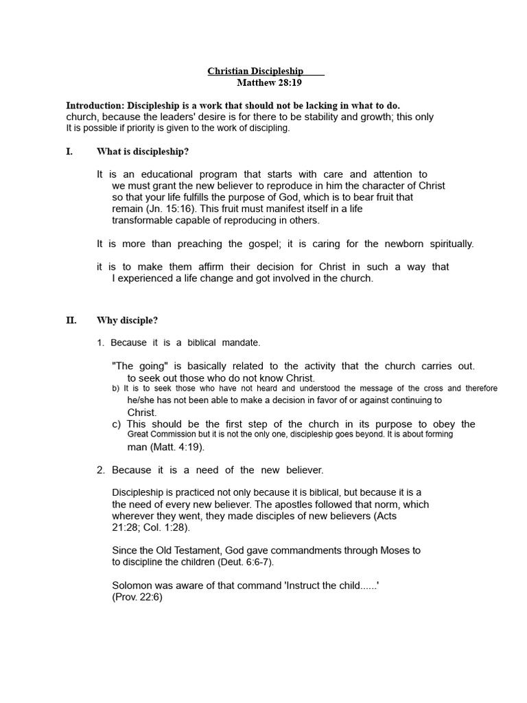 Christian Discipleship | PDF | Disciple (Christianity) | Jesus