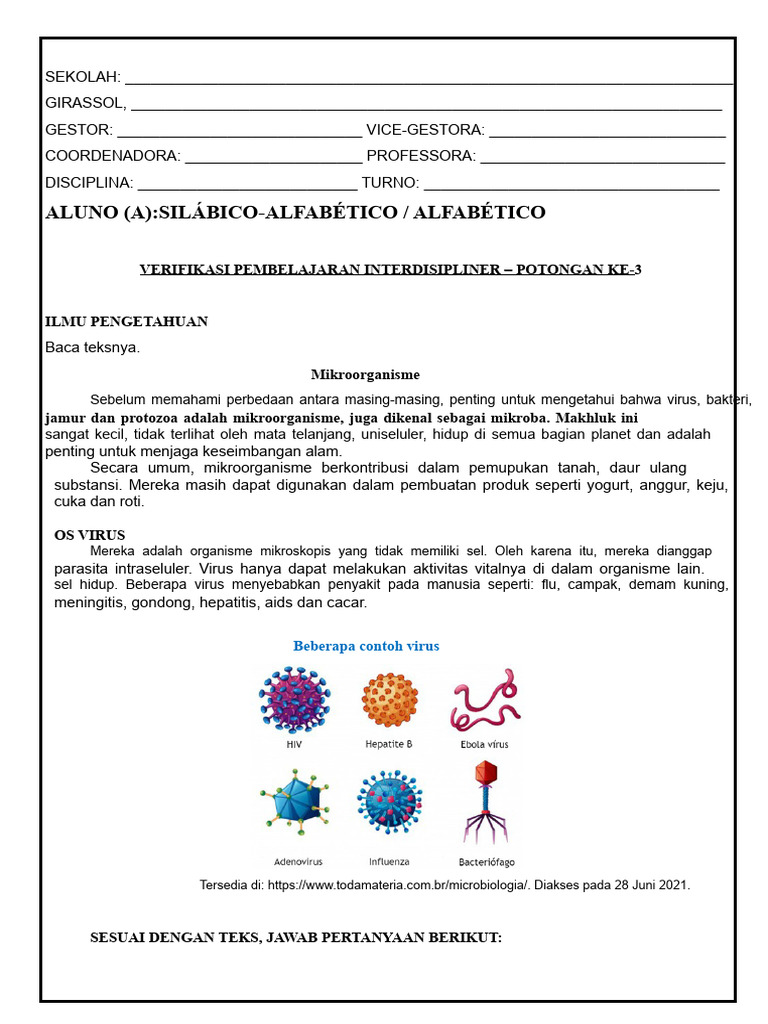 Verifikasi Pembelajaran Potongan 3 - Ilmu Pengetahuan, Geografi Dan Sejarah | PDF