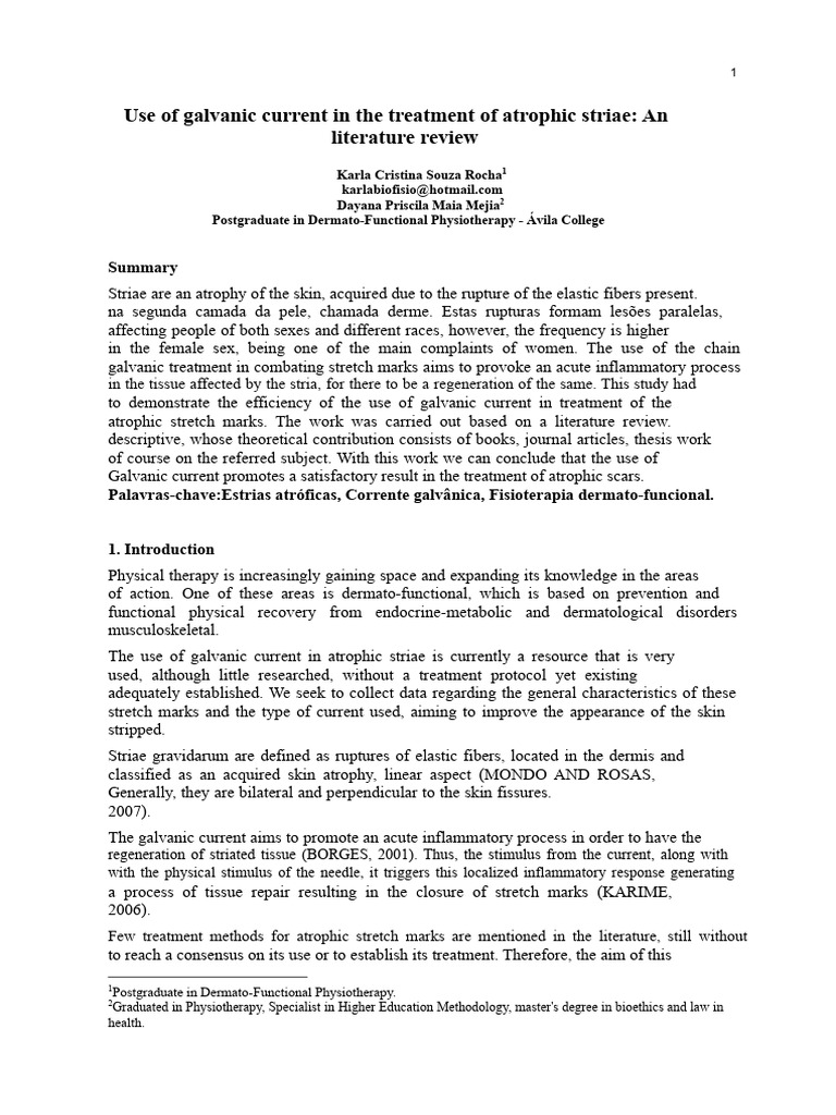 Scientific Article About Stretch Marks | PDF | Wound Healing | Medical ...
