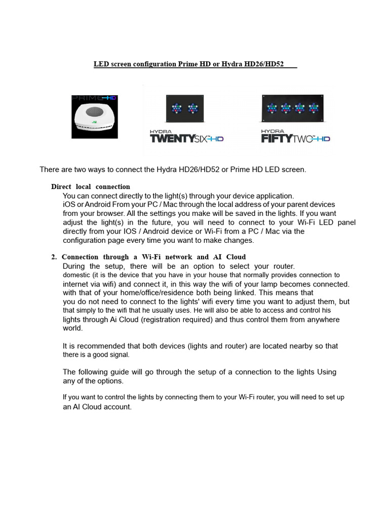Hydra HD & Prime HD Setup Guide | PDF | Wi Fi | Ios