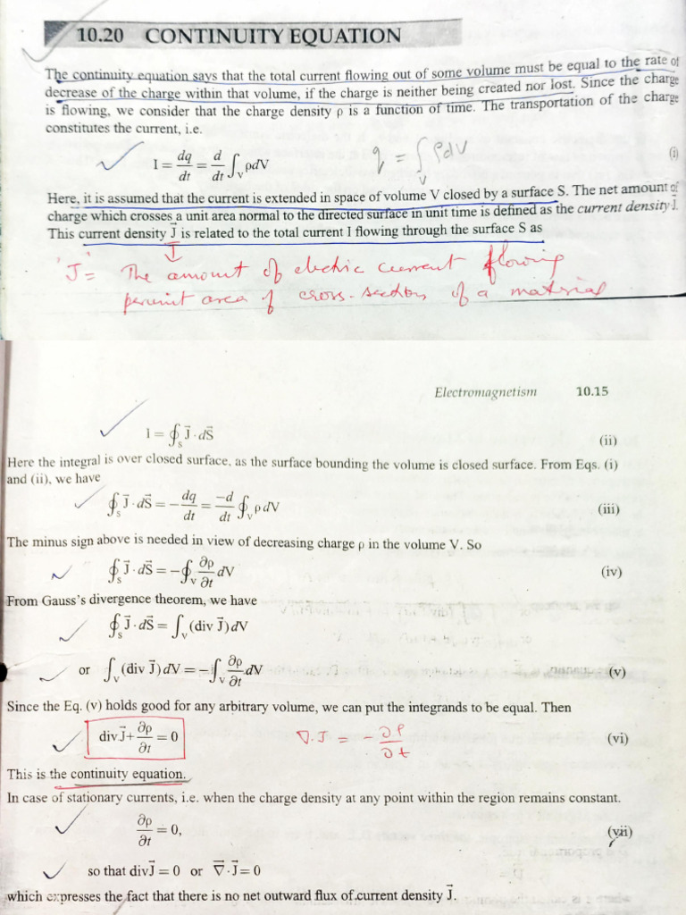 Continuity Equation | PDF