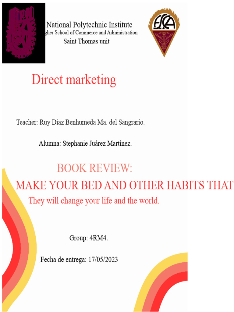 Review - Make Your Bed - Stephanie Juàrez | PDF | Disciplines ...
