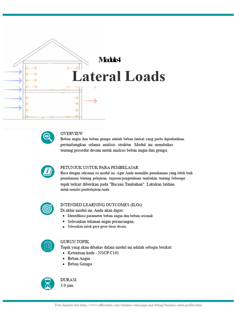 Analisis Beban Lateral: Angin & Gempa | PDF