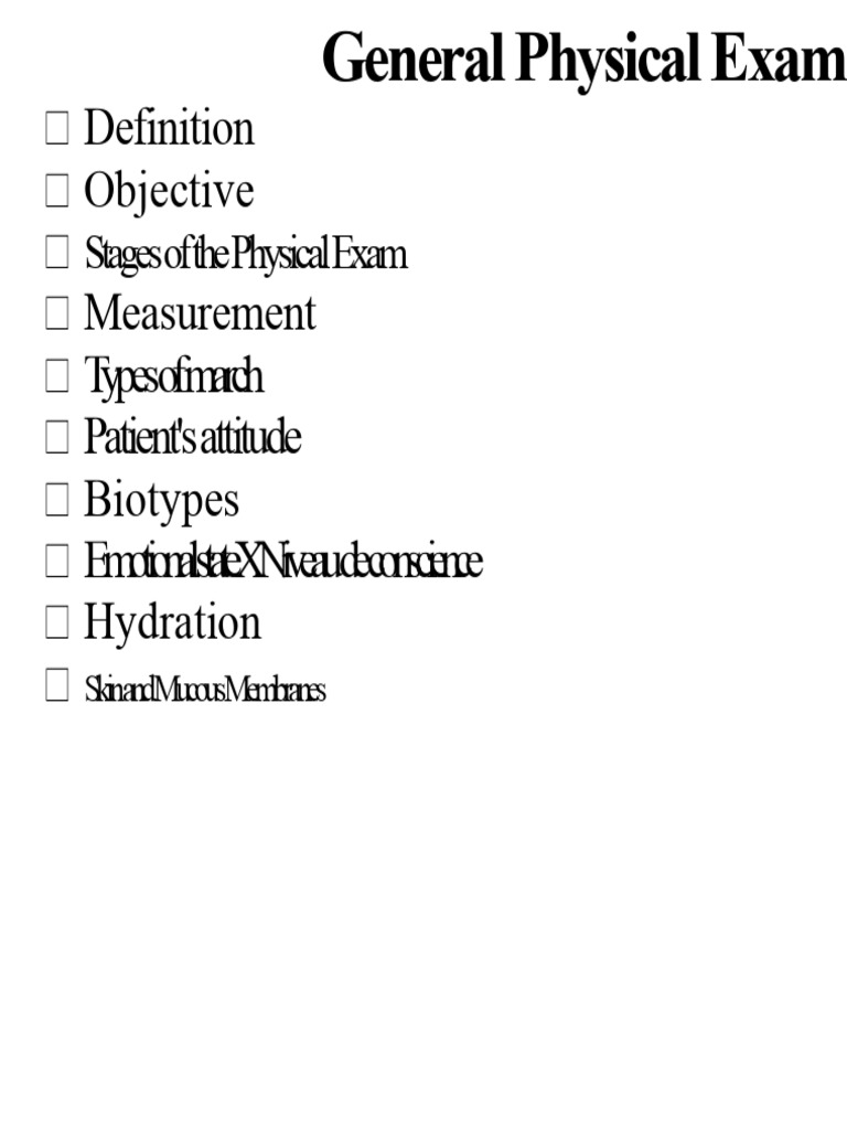 Physical Examination Class | PDF | Medical Specialties