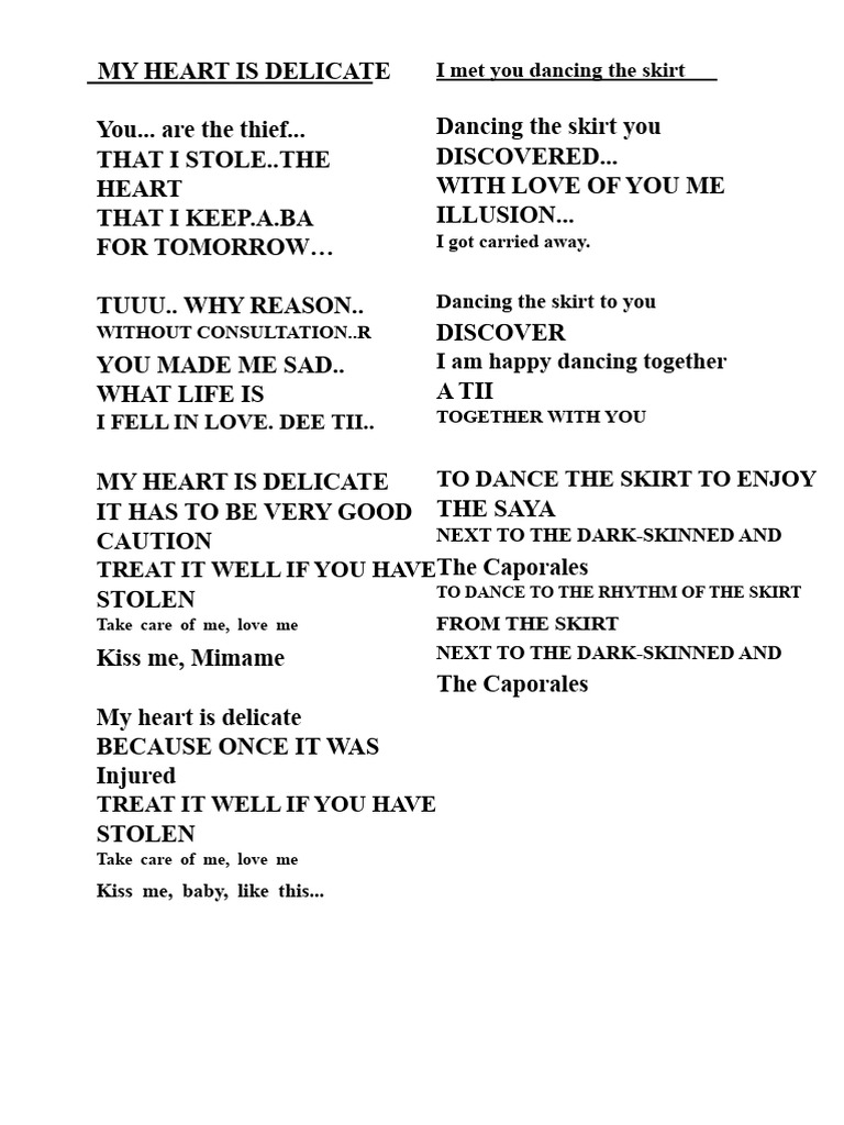 Latin American Song Lyrics | PDF
