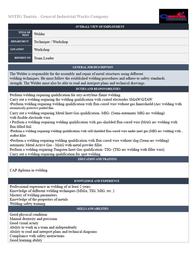 Welder | PDF | Welding | Construction