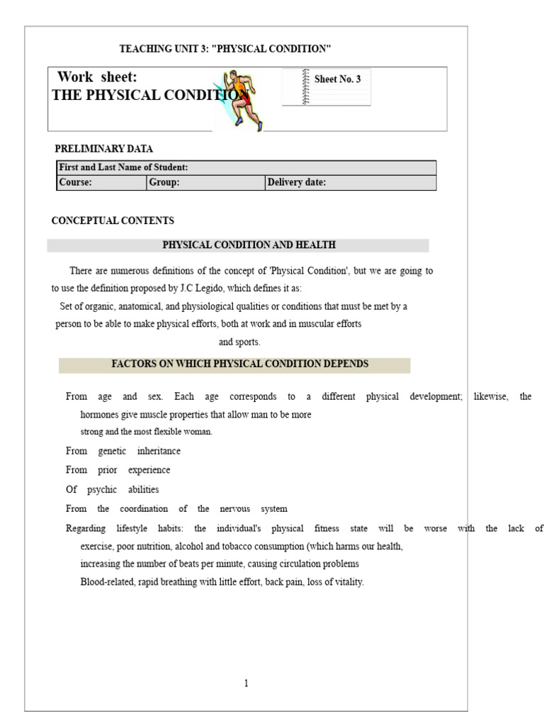 Understanding Physical Condition Factors | PDF | Aerobic Exercise ...