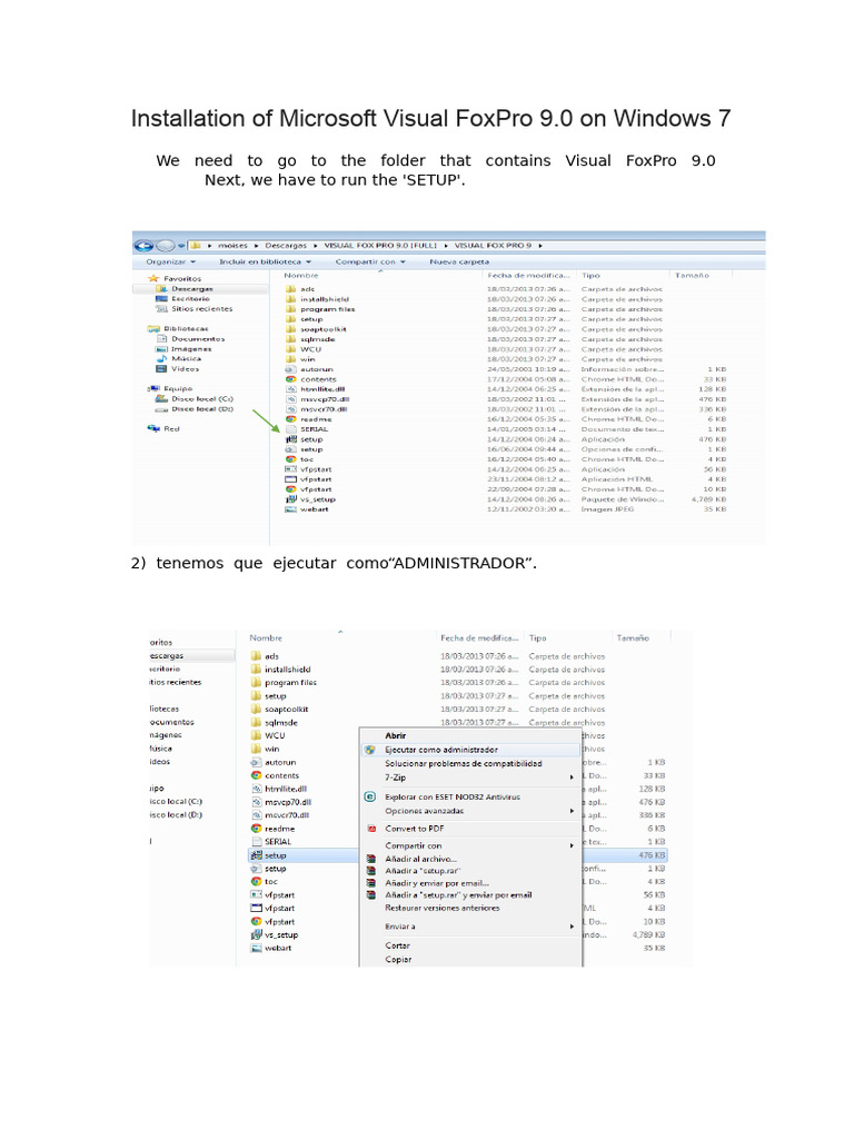 Microsoft Visual FoxPro 9 Installation | PDF | Computer File | Directory (Computing)