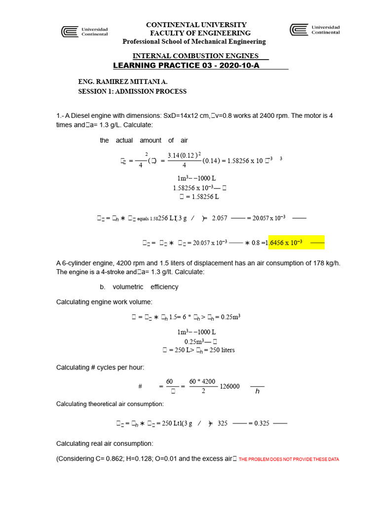 Internal Combustion Engines Pdf Engines Volume