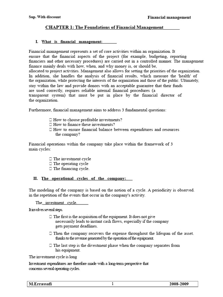 CHAPTER 1: The Foundations of Financial Management | PDF | Equity ...