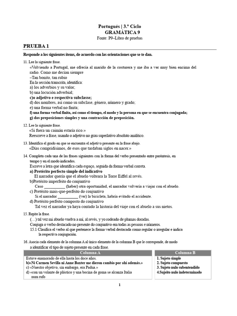 p9 Español Gramática | PDF | Verbo | Adverbio