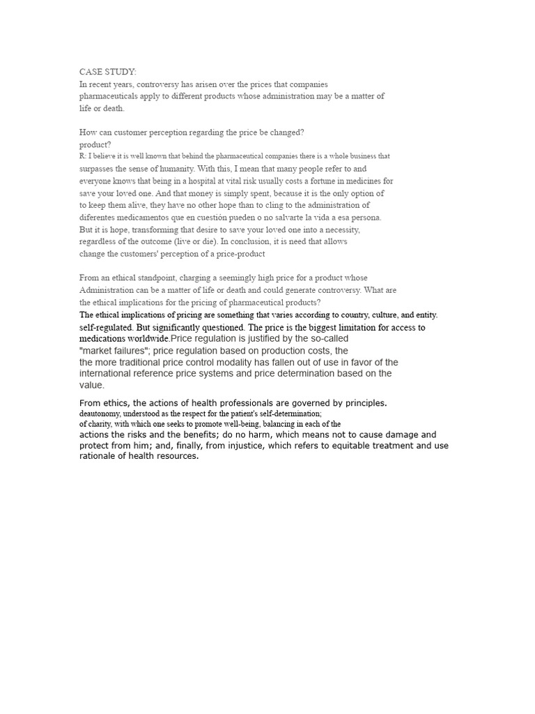 Pharmaceutical Pricing Ethics Explained | PDF