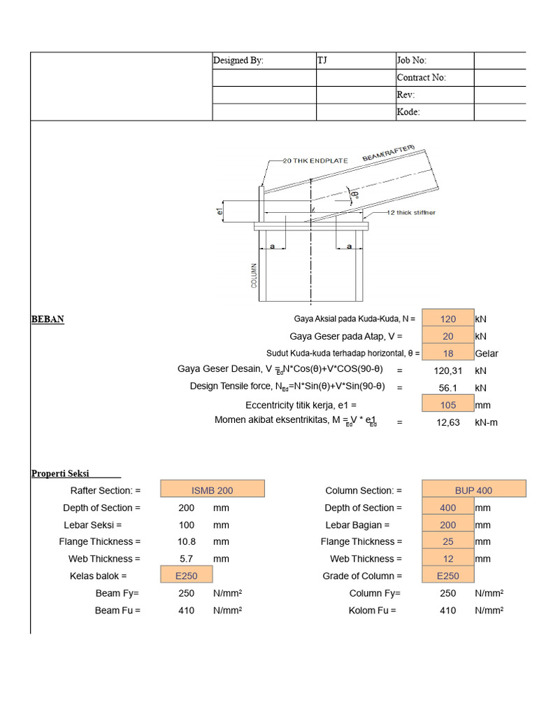 perhitungan percobaan pelat penutup | PDF