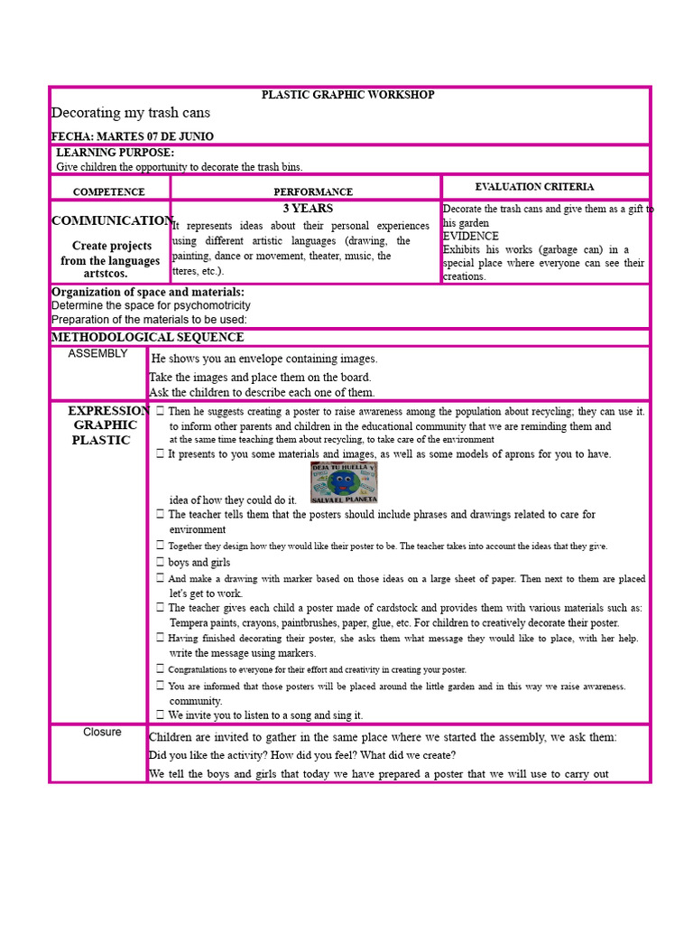 Workshop Decorating My Plastic Graphic Trash Cans | PDF