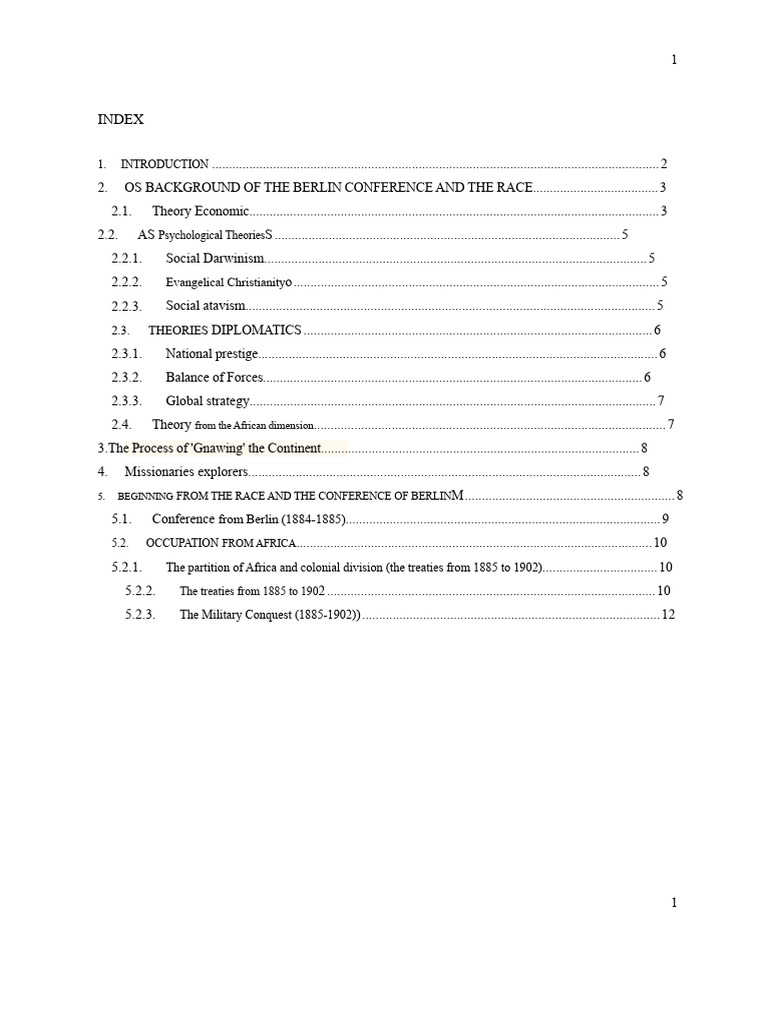 Berlin Conference | PDF | Imperialism | Treaty