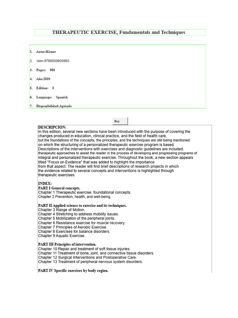 Therapeutic Exercise Techniques Guide | PDF | Physical Therapy | Joint
