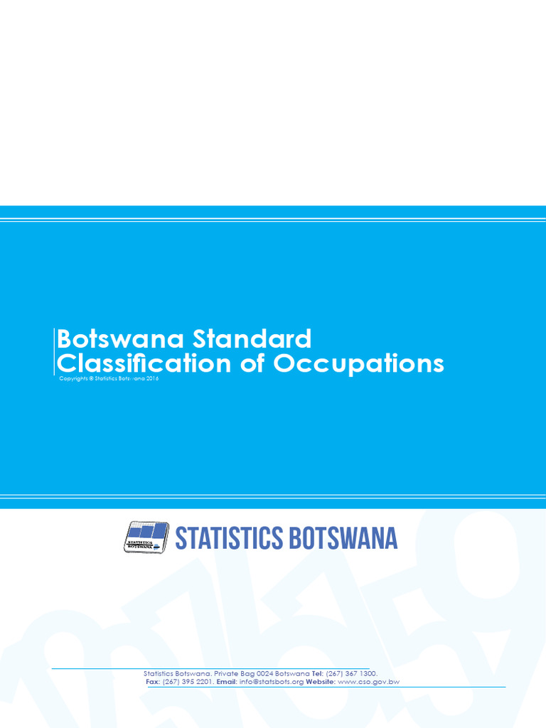 Botswana Standard Classifications of Occupations | PDF | Vocational ...