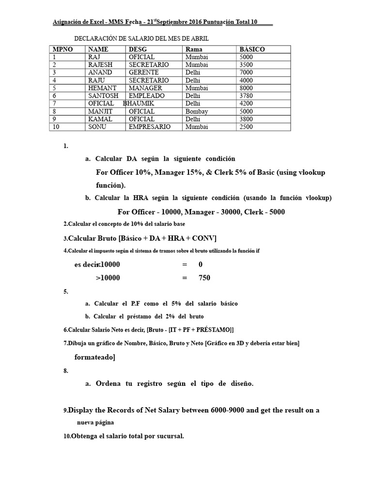 Tarea Final de Excel | PDF