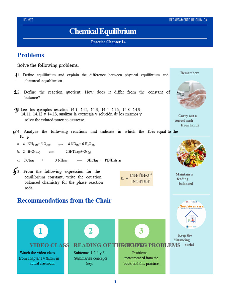 Practical Solution Chapter 14 (I-2020) | PDF | Chemical Equilibrium ...
