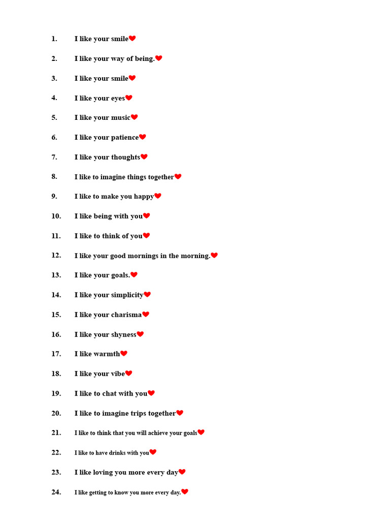 100 Things I Like About You, Diana | PDF