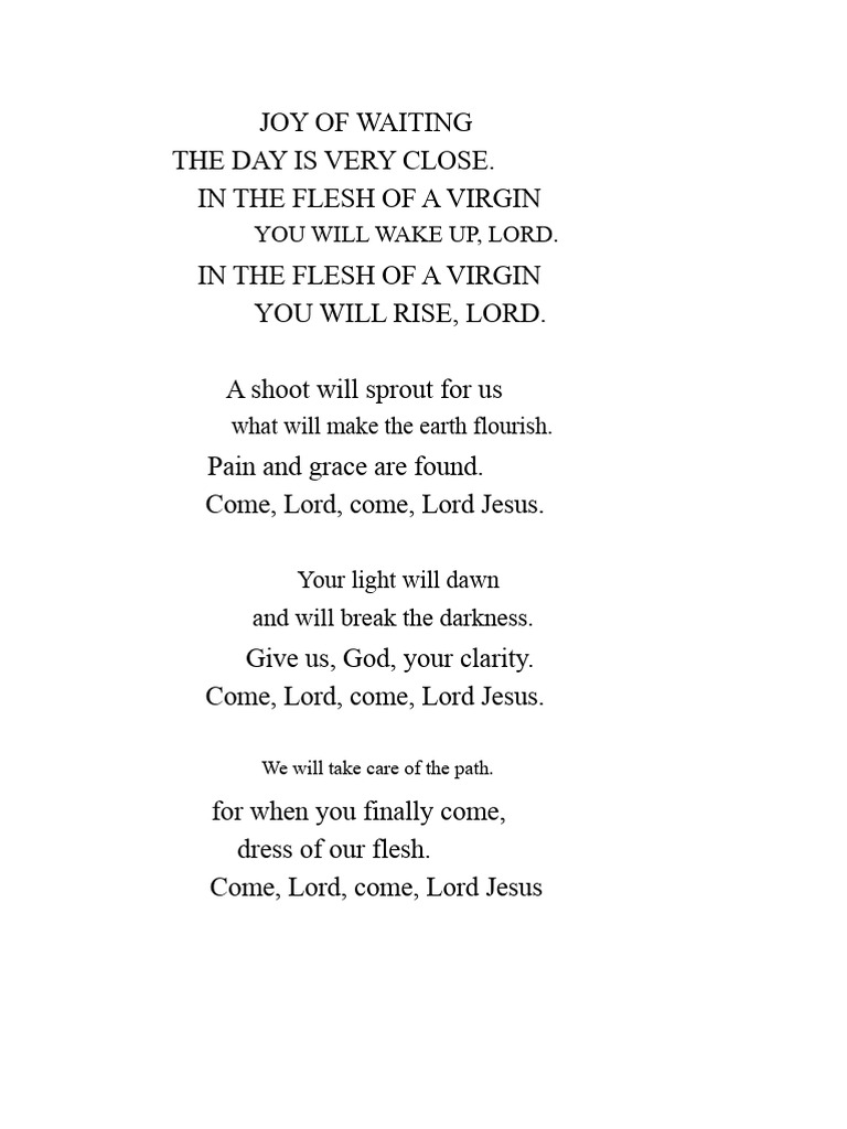 Joy of Waiting | PDF