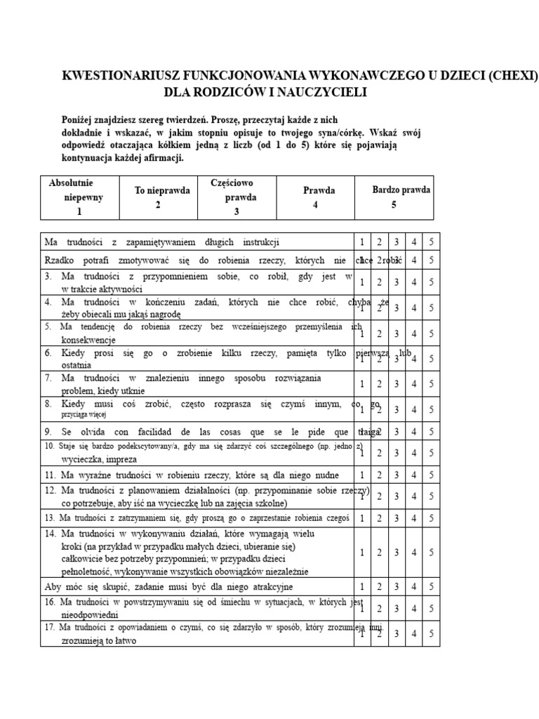 CHEXI Hiszpański 120816 | PDF