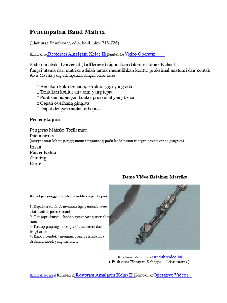 Penempatan Band Matrix | PDF