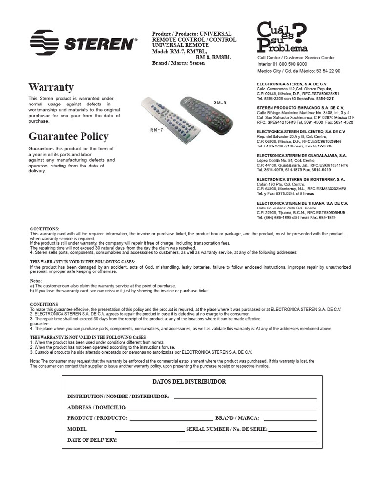 RM7 - RM8 | PDF | Remote Control | Dvd