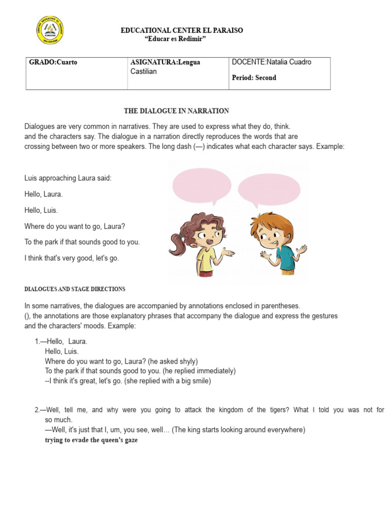 The Dialogue in Narration | PDF