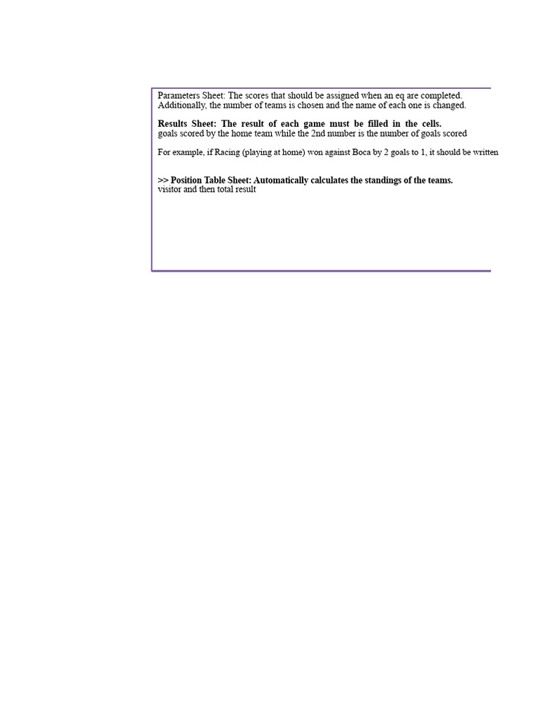 Soccer Score Tracking and Standings Sheet | PDF | Association Football ...