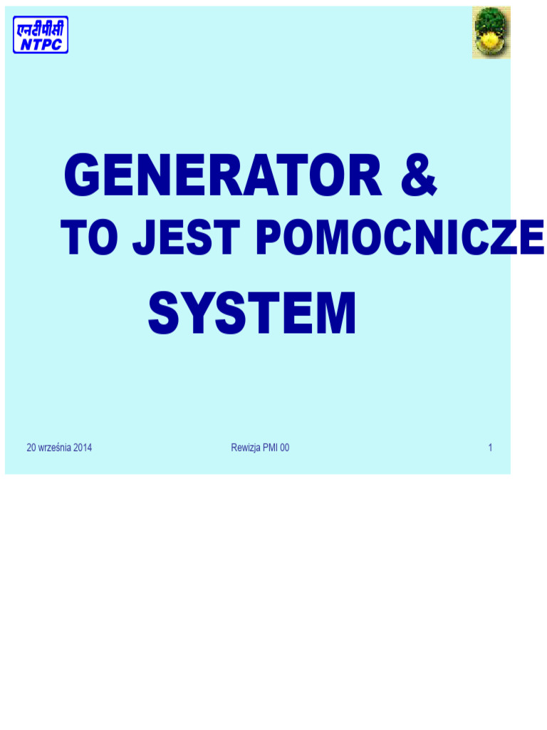 Urządzenia Pomocnicze Generatora | PDF
