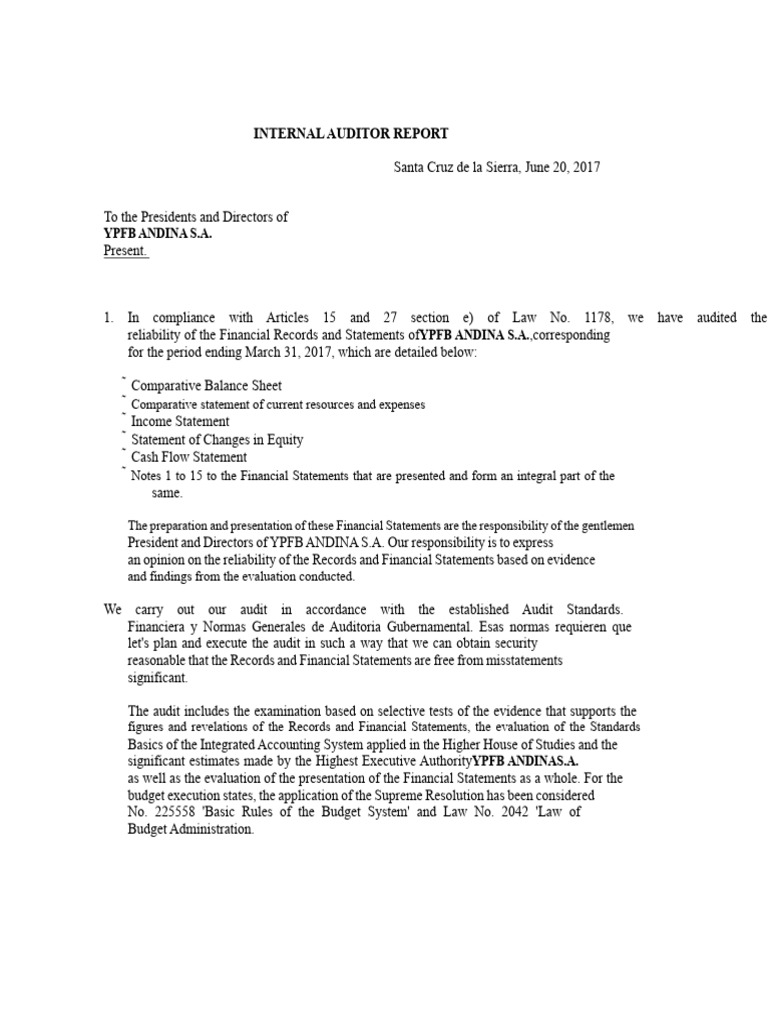 Example of Opinion | PDF | Audit | Auditor's Report