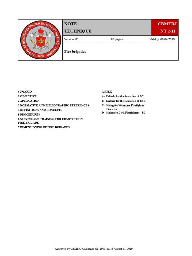NT 2-11 - Fire Brigades PDF | PDF | Firefighter | Firefighting