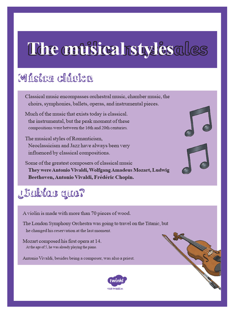 Overview of Musical Styles and Genres | PDF | Classical Music | Jazz