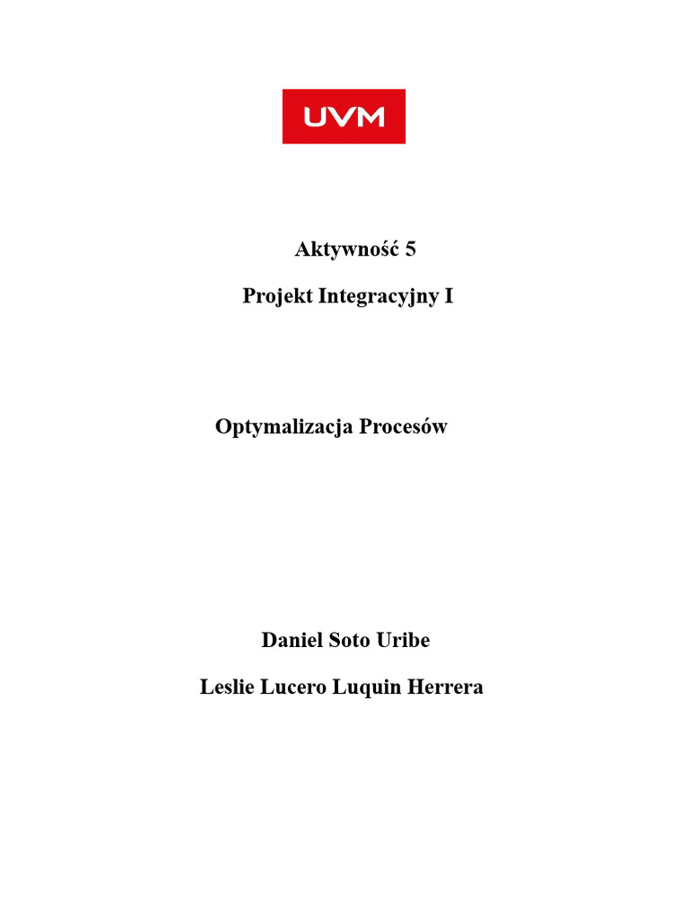 A5 - PI1 Optymalizacja Procesów | PDF