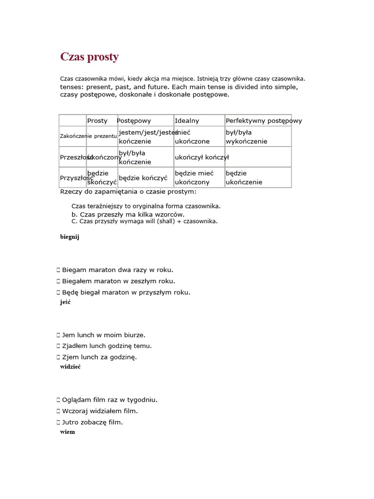 Czas Prosty | PDF