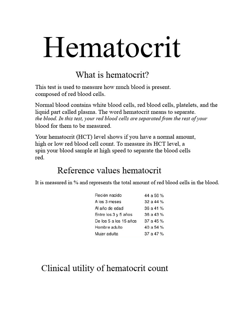 Hematocrit (Practice) | PDF | Blood Cell | Blood