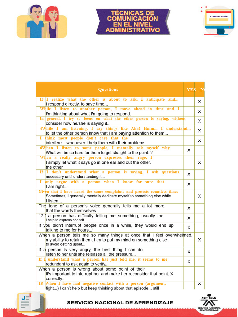 Active Listening Self-Evaluation Guide | PDF | Communication | Social ...