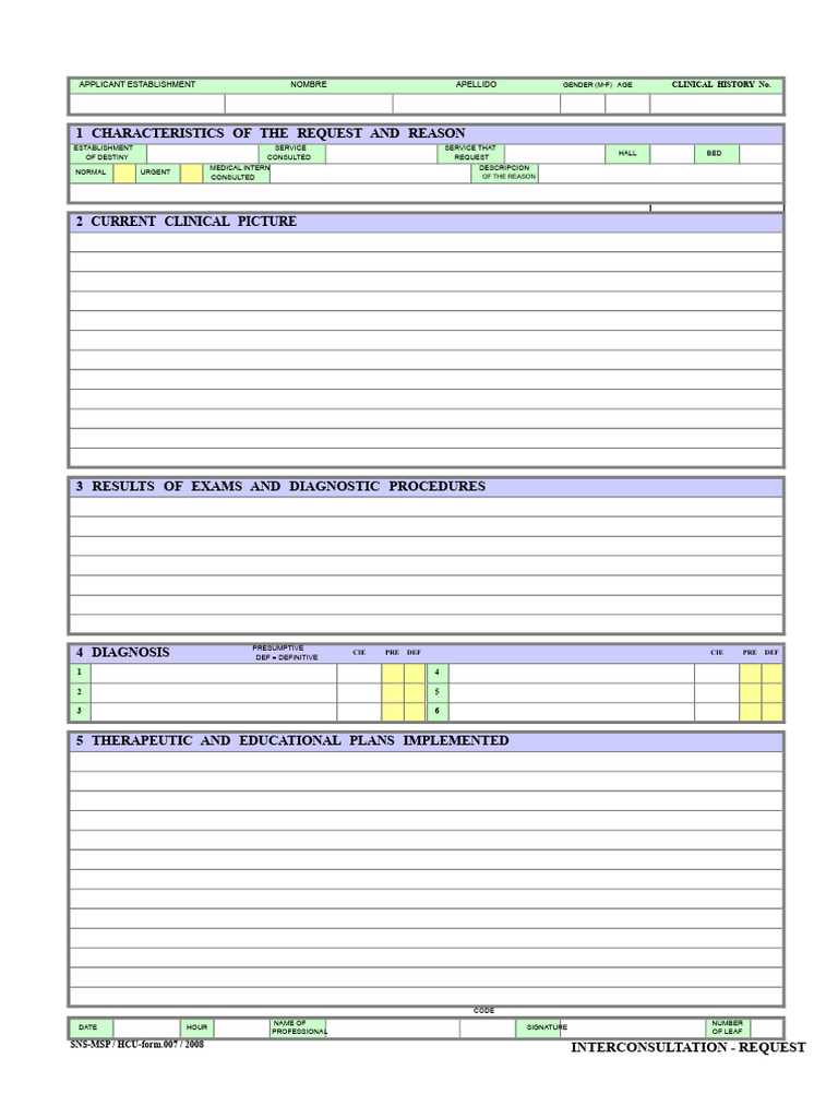 Clinical Consultation Request Form | PDF
