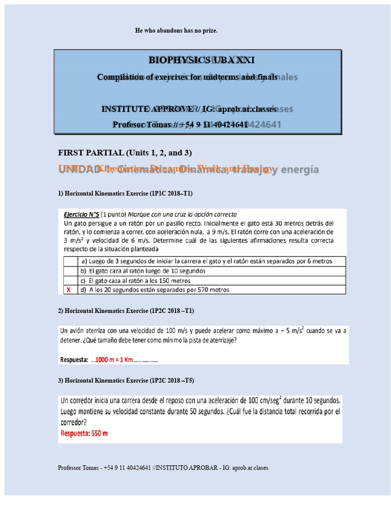 Biophysics Exam Exercises Compilation | PDF | Thermal Conduction ...