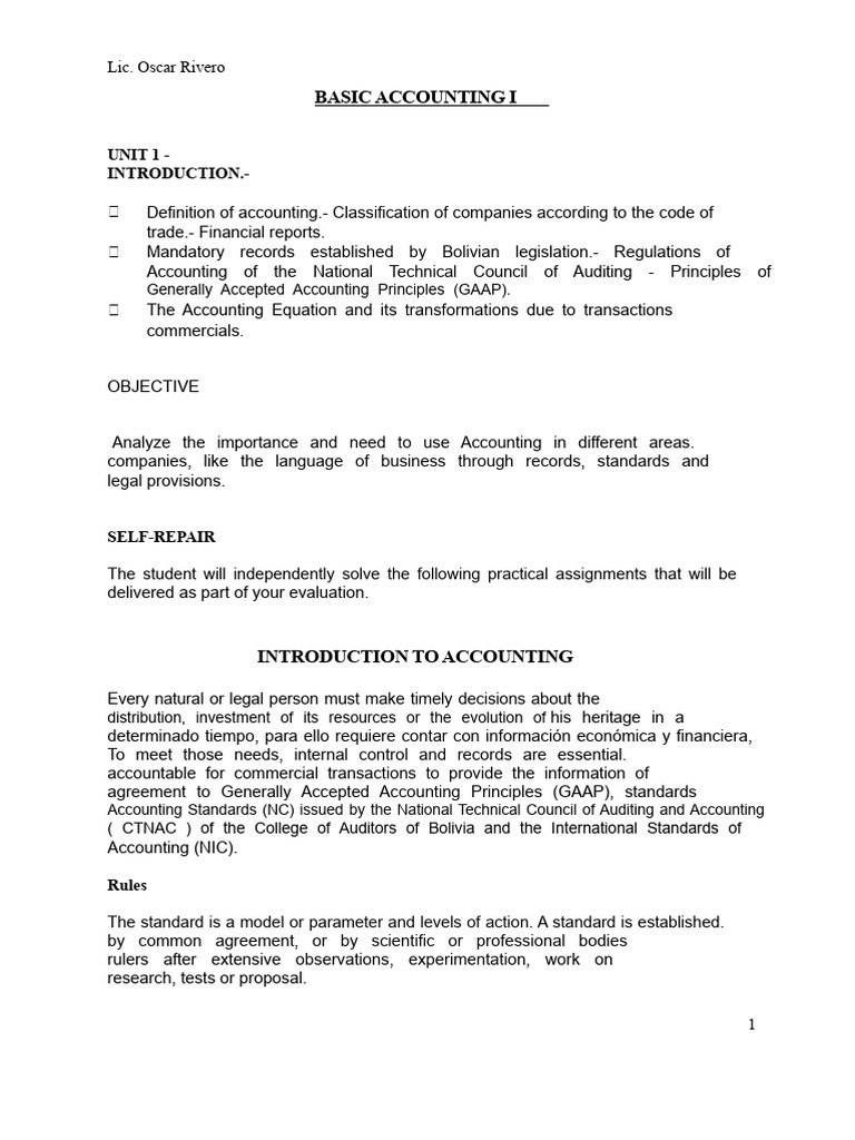 Basic Accounting I | PDF | Debits And Credits | Expense