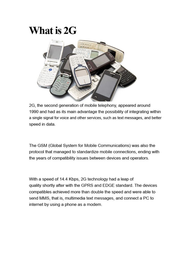 What Is 2G? | PDF | Gsm | Computer Network