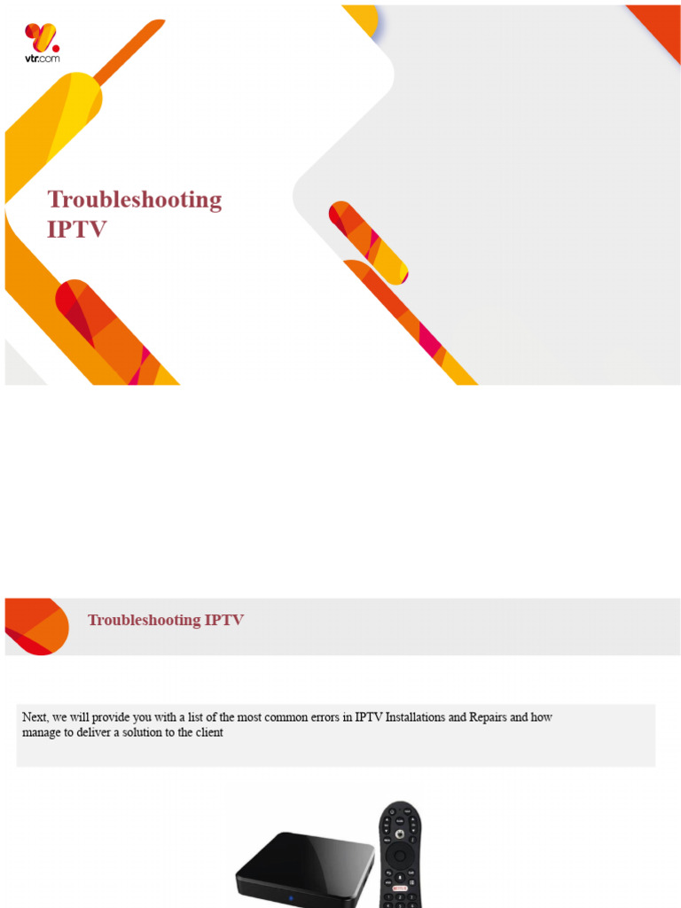 IPTV Installation and Repair Errors Guide | PDF | Wi Fi | Technical Support