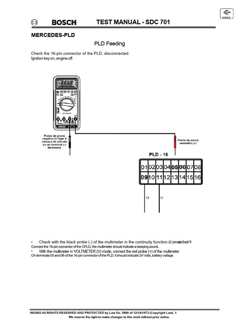 Test Manual - Mercedes PLD | PDF | Voltage | Electrical Connector